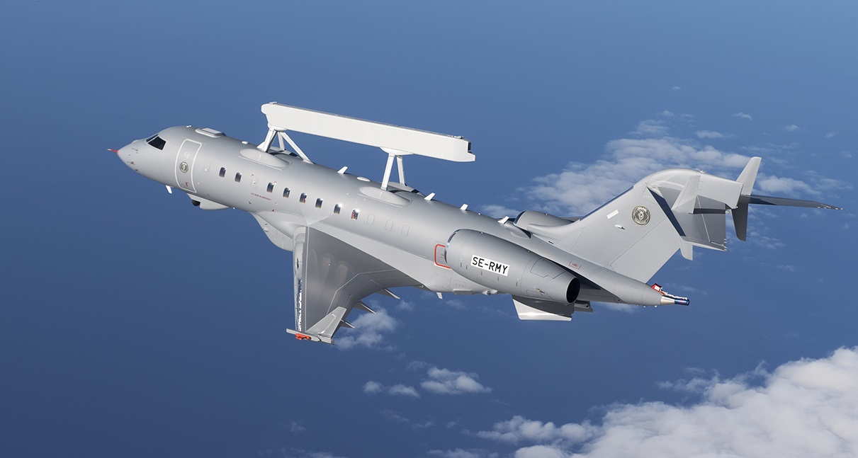 Premier vol de l'avion de surveillance Saab GlobalEye ...