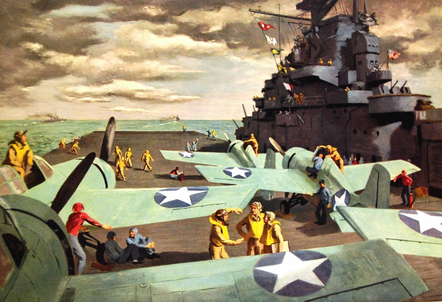 Lawrence Beall Smith et le quotidien d'un porte-avions américain en ...